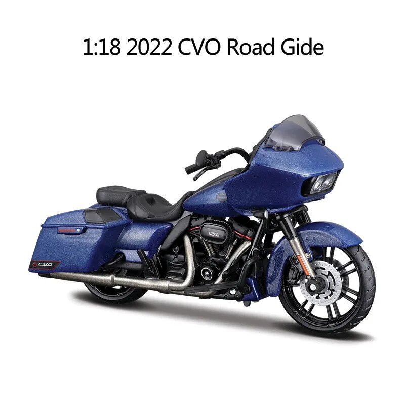 Maisto 1:18 Harley Davidson 2018 CVO Road Glide мотоцикл Blue with box