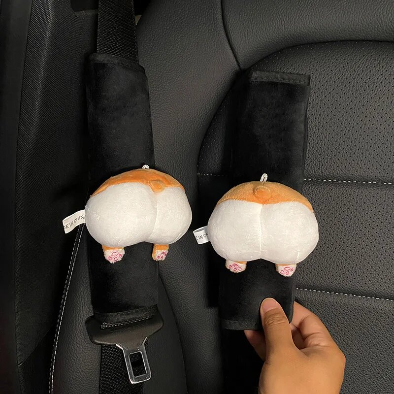 Плюшевый чехол на ремень безопасности Corgi, hips