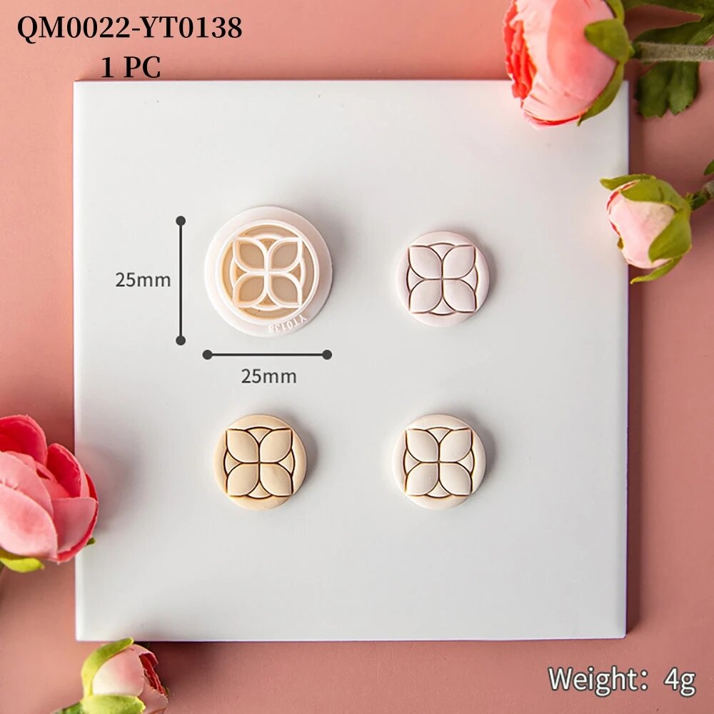 Мягкие керамические серьги в форме цветка, резак для полимерной глины, форма с геометрическим узором, сделай сам, керамические серьги, ювелирные изделия, подвески, глиняные инструменты