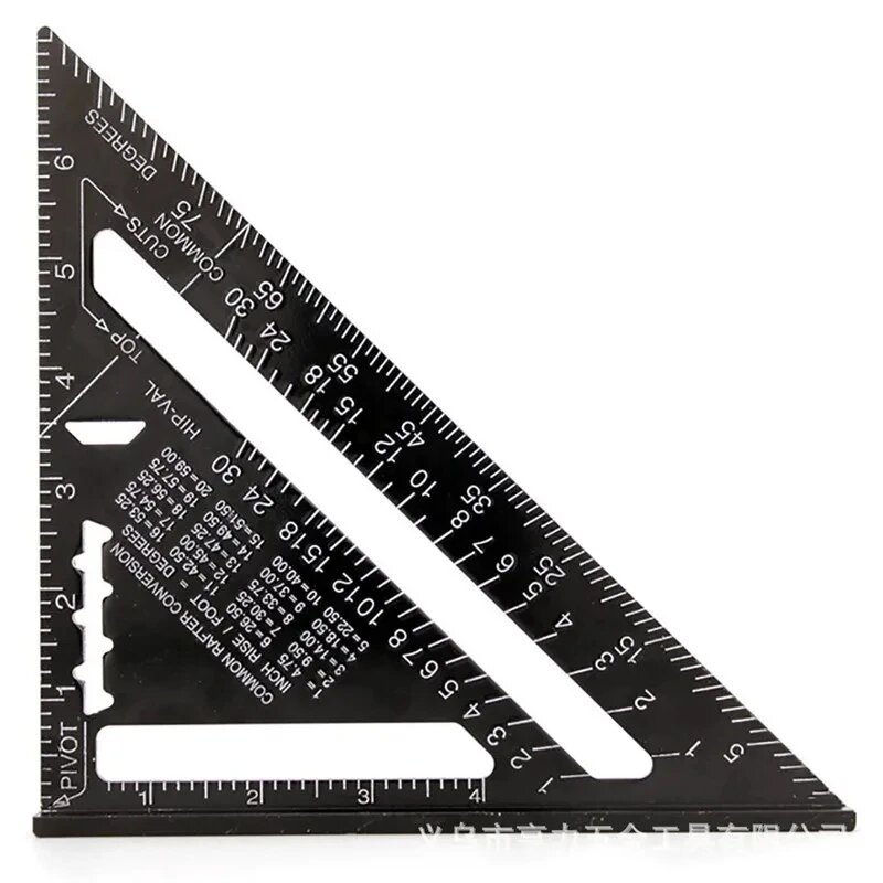 Угломерная линейка LETIITTGOO 30 см, черная, 7in Metric