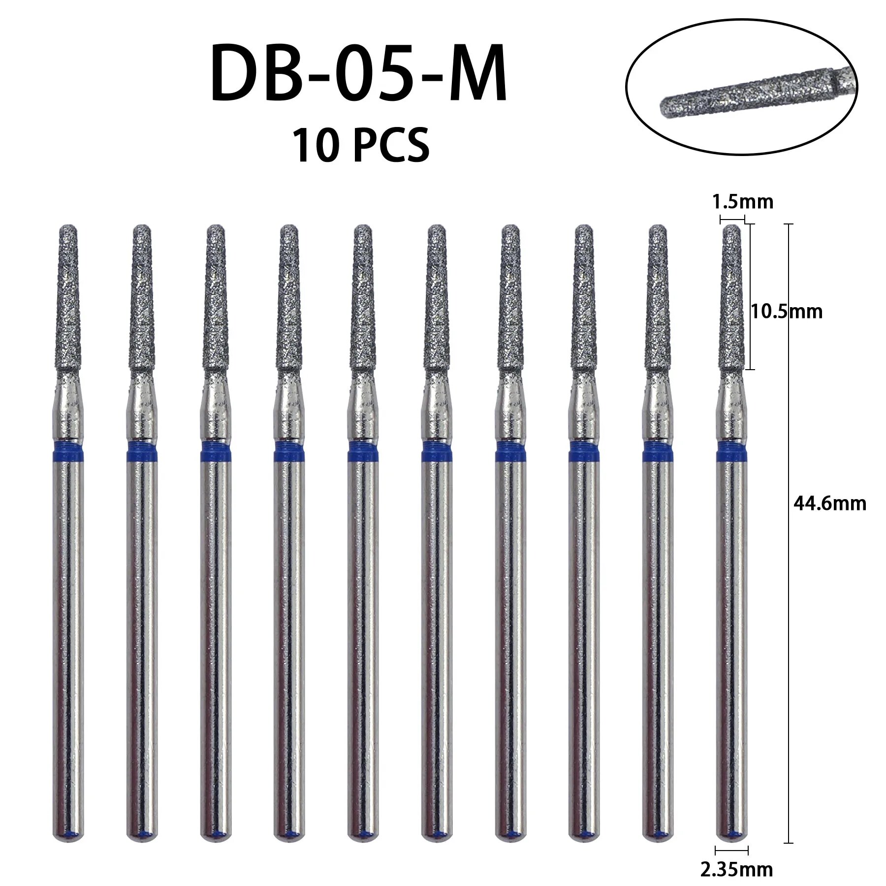 Набор фрез для ногтей из вольфрамового карбида, 10 шт. DB-05-M