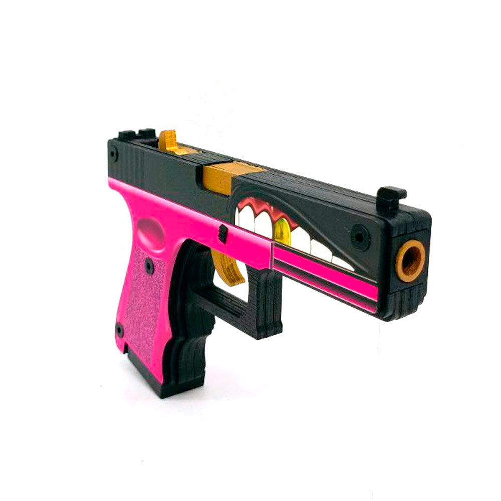 Деревянный пистолет Глок 18 Золотой зубок (резинкострел) Mod.1 PalisWood