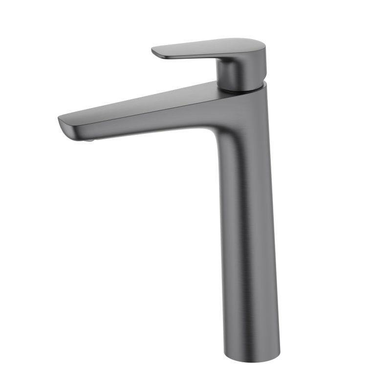 Смеситель Aquatek AQ1104BGM бетта высокий 230, без донного клапана, оружейная сталь