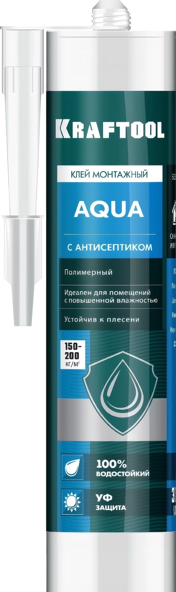 Водостойкий монтажный клей (41345) KRAFTOOL 41345_z01 12 шт