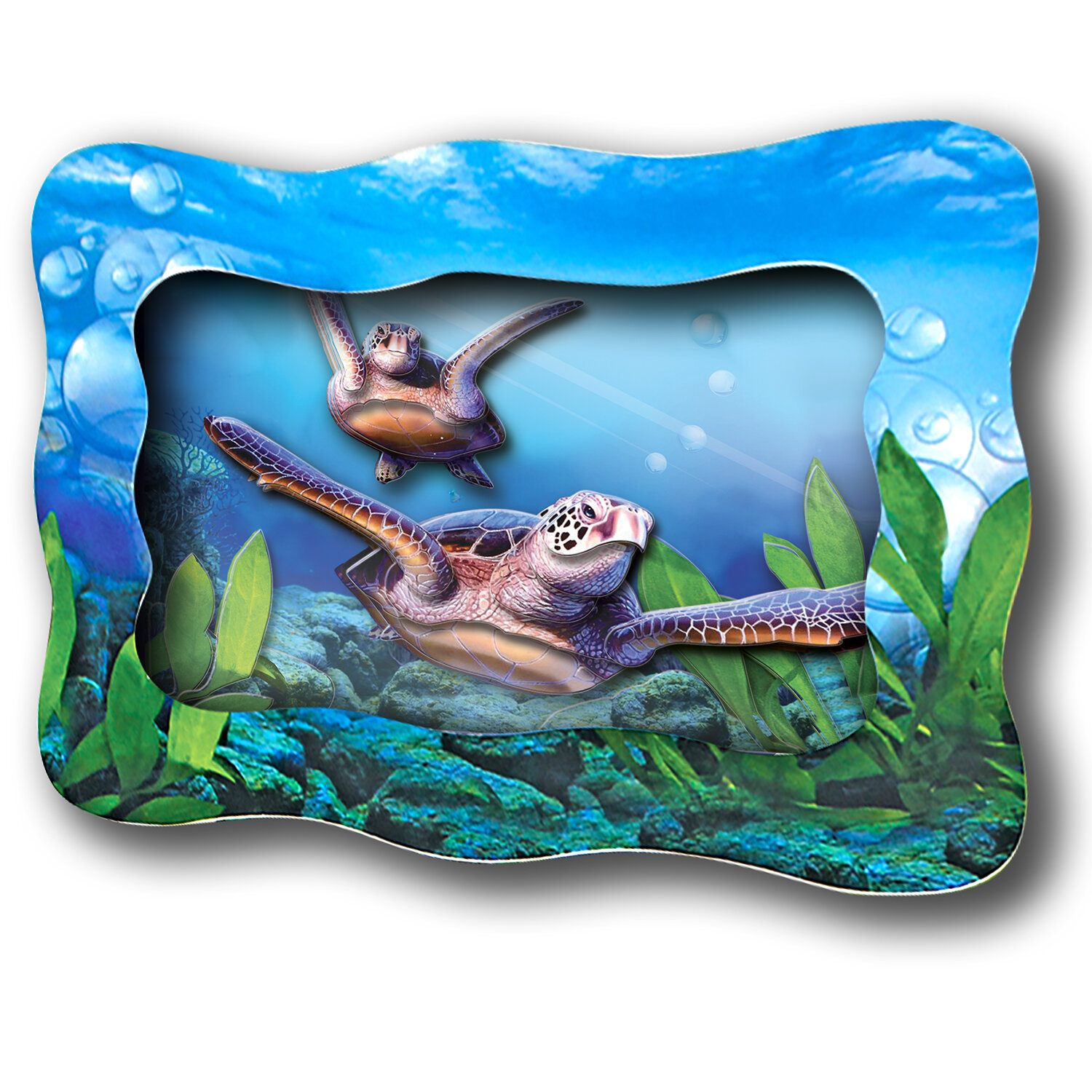 Объемная картина VIZZLE Морские черепашки