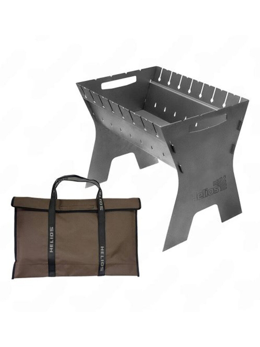 Мангал Helios сборный Жарыч 2мм, 490х330х400мм, сумка (T-MC-02S)