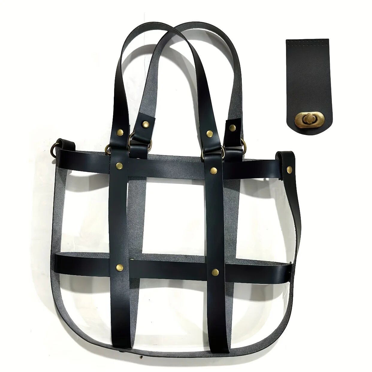 Набор для изготовления сумок своими руками, тканая сумка большой Черный, Black- Bag Cover