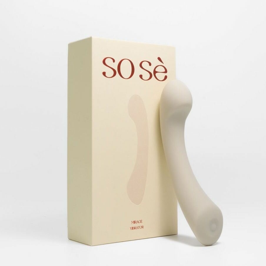 Sose Серый вибростимулятор точки G Mirage - 17,8 см. Стимуляторы G-точки