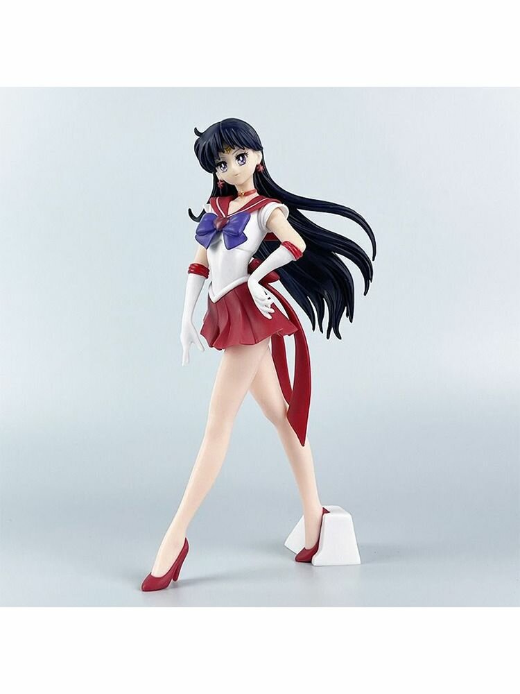 Sailor Moon Сейлор Мун аниме красное платье, стоячая модель ручной работы, статуя для украшения рабочего стола