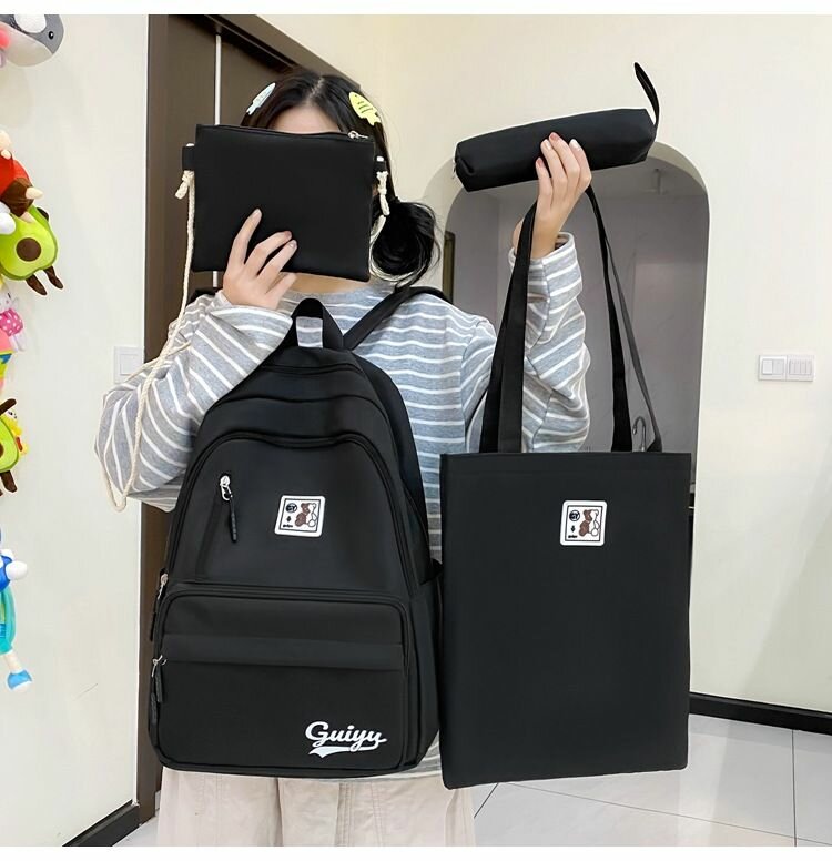 Модный рюкзак большой емкости, милые девушки, популярные школьные сумки, для путешествий, многоцелевой 4 в 1