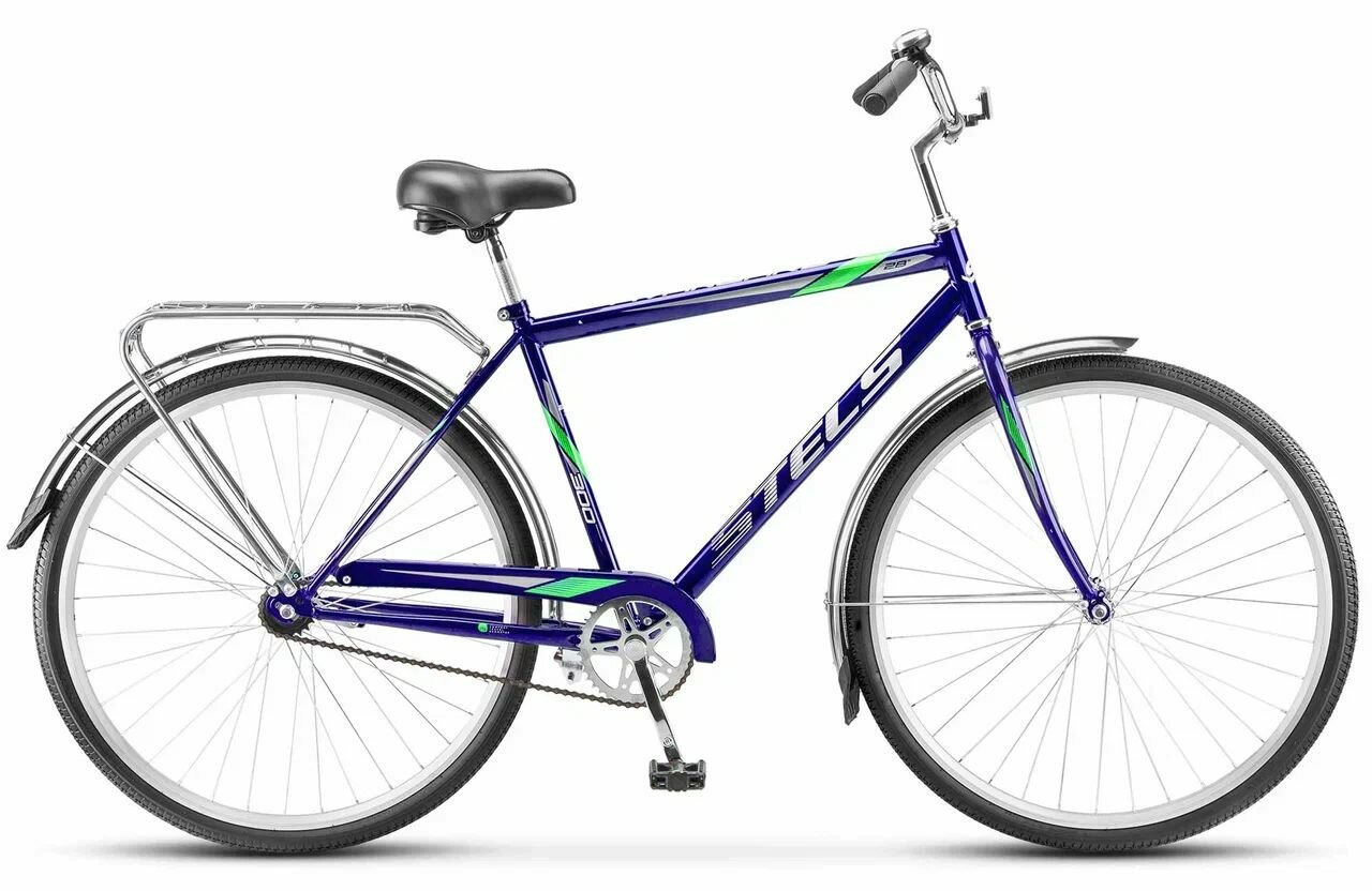 Велосипед Stels Avangard 300 дорожный, колесо 28", хром крылья, усиленный багажник, синий