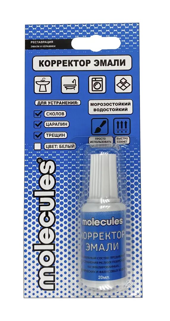 Корректор эмали Molecules цвет белый 20 мл