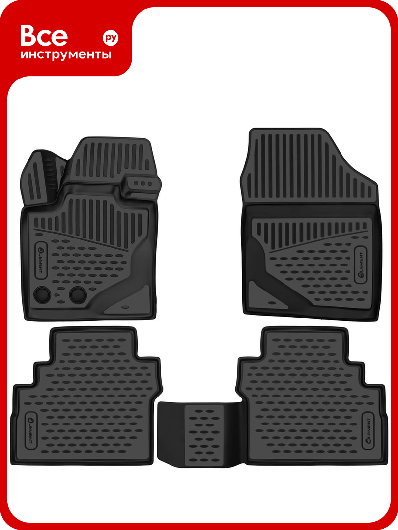 Коврики 3D в салон Element подходят для москвич 3е 2022-, Внедорожник 5 дв, 4шт. (полиуретан) ELEMENT3DA67650210k