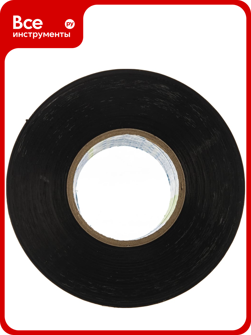 Гидроизоляционная, PVC, PVC лента Folsen 48ммх30м чёрная 05164, ПВХ с клеевым, обмотки воздушных труб