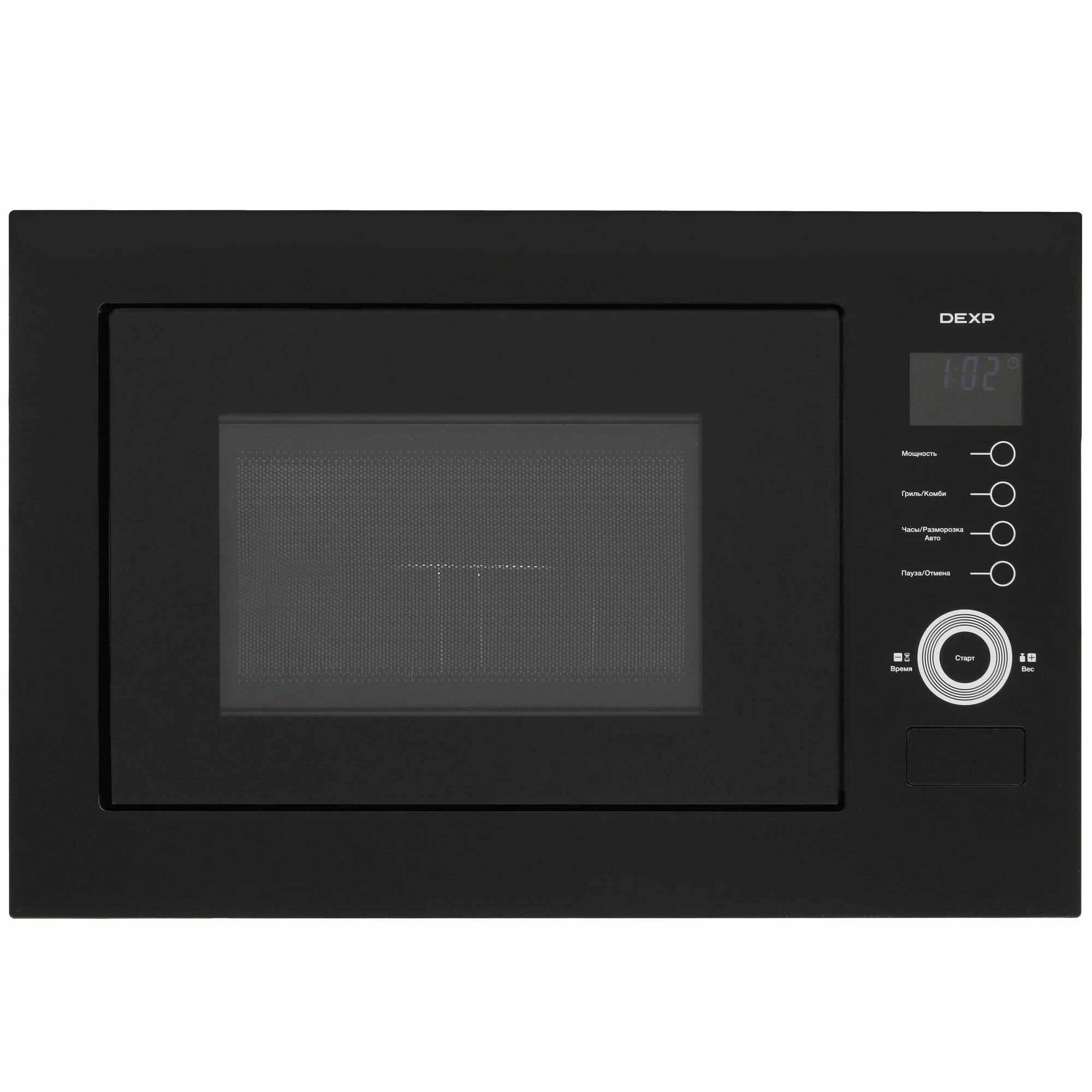Встраиваемая микроволновка DEXP W601BB, 25 л, сенсорное управление, черная
