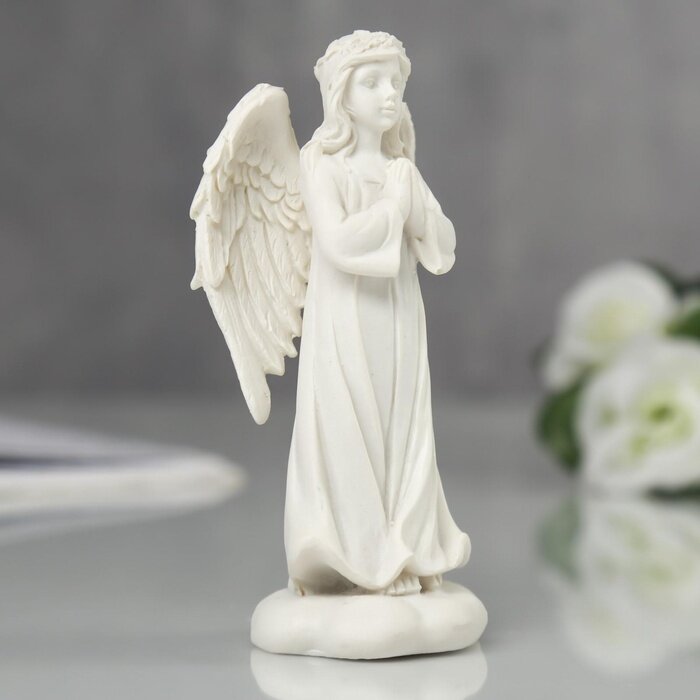 Фигурка полистоун Ангел-хранитель молитва, 10.5×5×4 см, 3 шт.