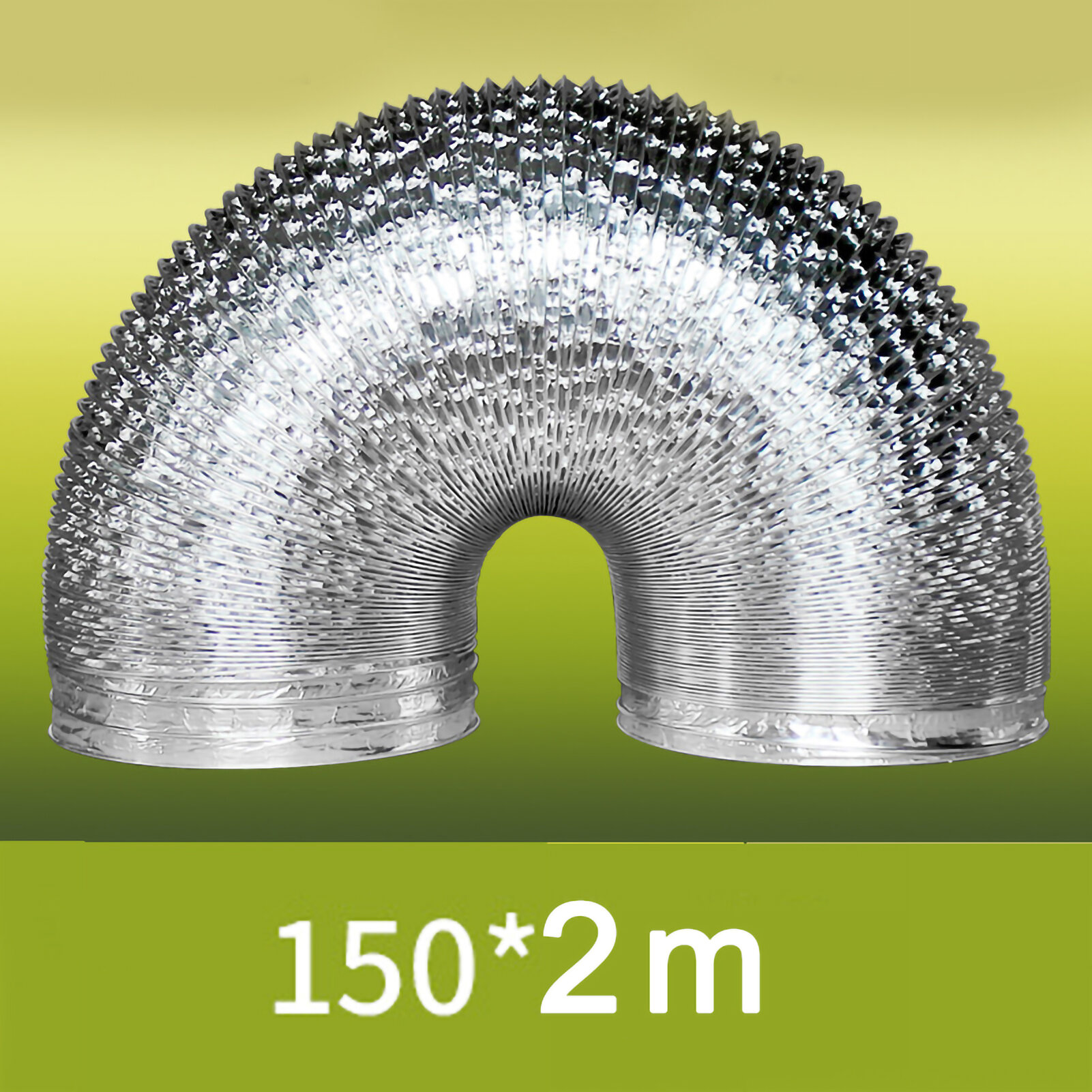 150 вентиляционный шланг удлиненный утолщенный алюминиевый фольгированный пылеудаляющий шланг бытовой телескопический вытяжной шланг для кухонной вытяжки 2 м