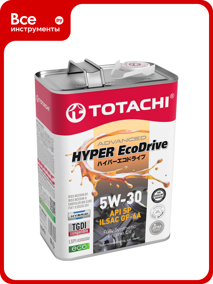 Моторное масло TOTACHI HYPER Ecodrive Fully Synthetic SP/GF-6A, 5W-30, 4 л E0304