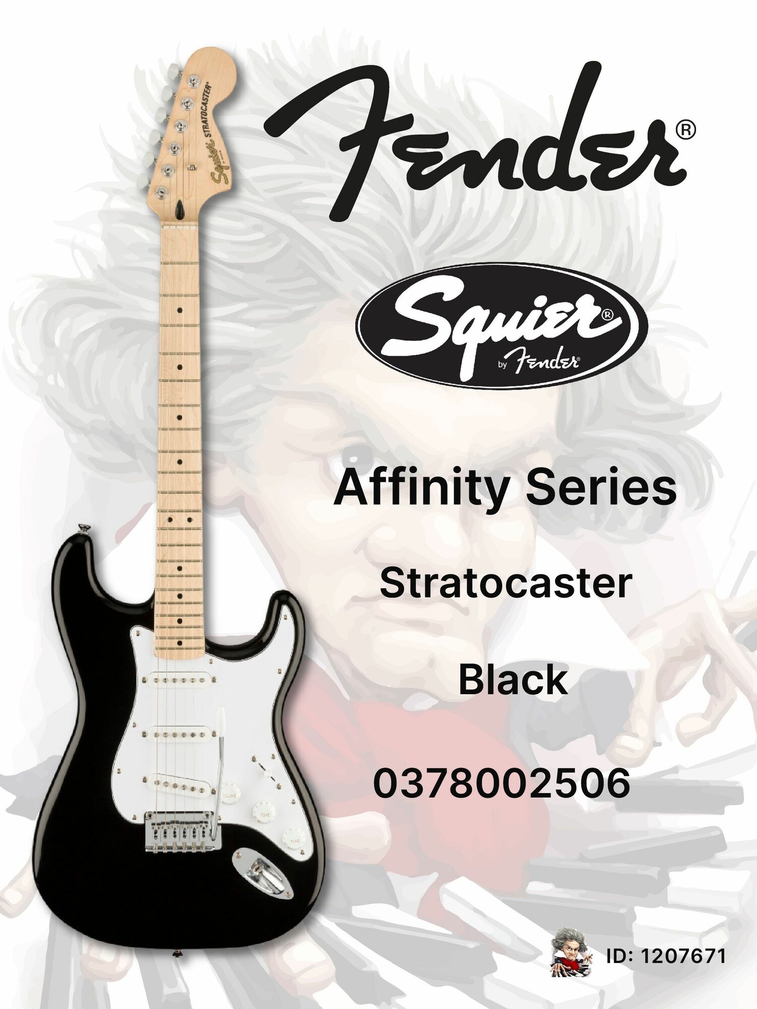 Fender squier affinity STRAT 6-струнная электрогитара