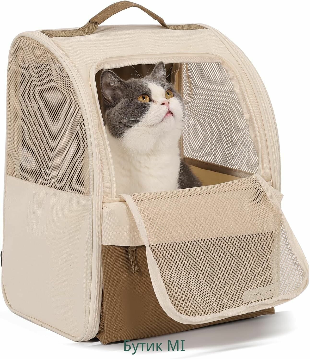 Переноска-Рюкзак для Кошек, Стальной Каркас, Ткань Oxford 600D, Универсальная для Собак и Кошек, Для Путешествий