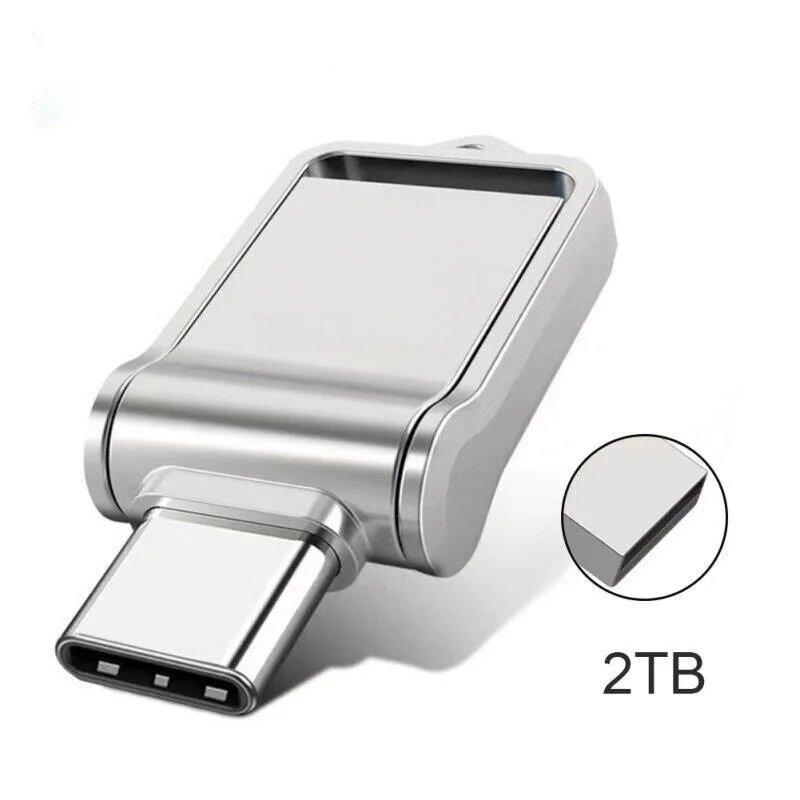USB флэшка 1 ТБ Type-C Silver-2TB