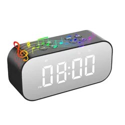 Настольные часы с Bluetooth-динамиком MyPads (черные)