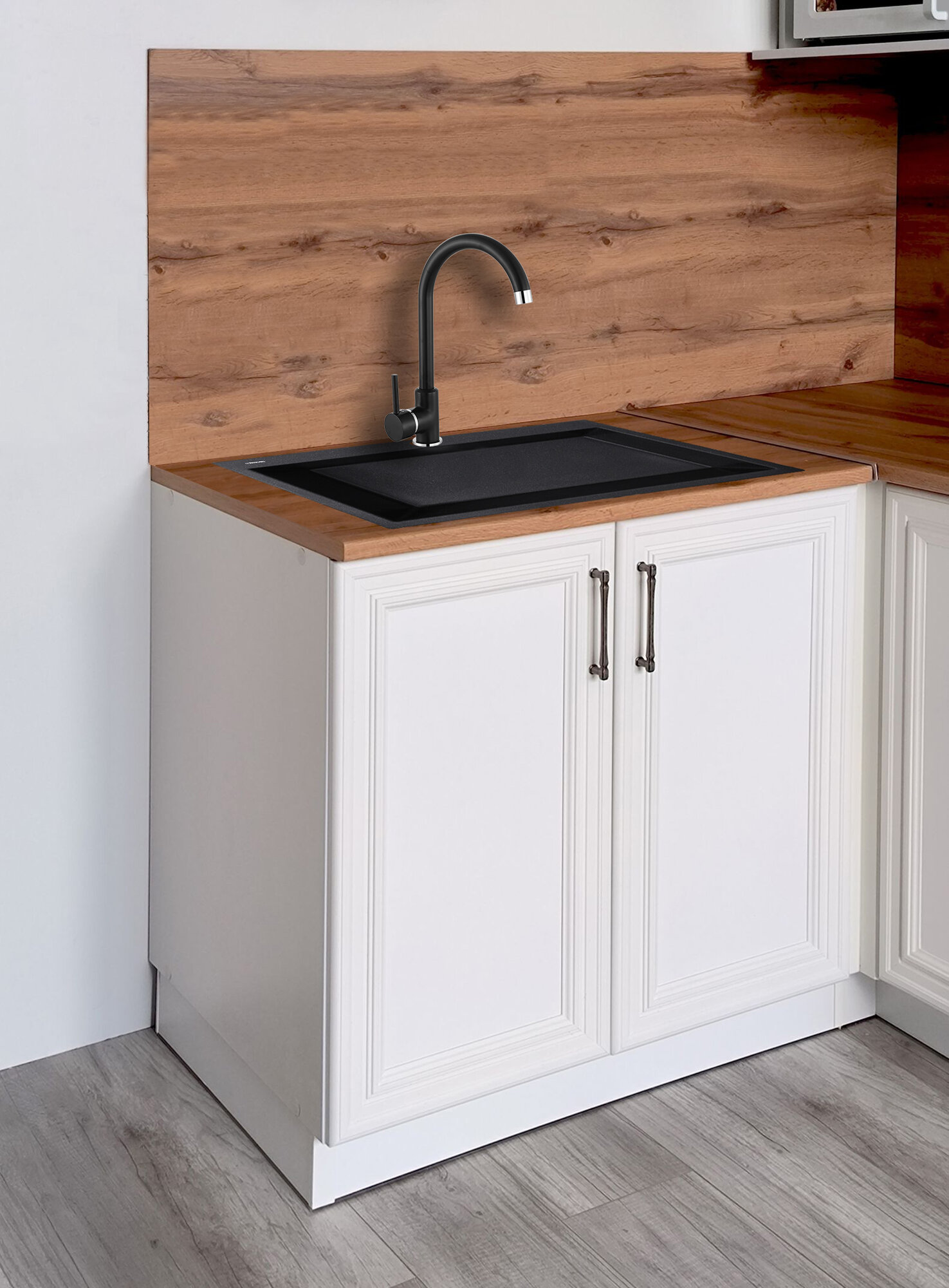 Кухонный гарнитур VITAMIN модульный шкаф напольный под мойку МДФ, без столешницы. Цвет "Барселона" ширина 80 см.