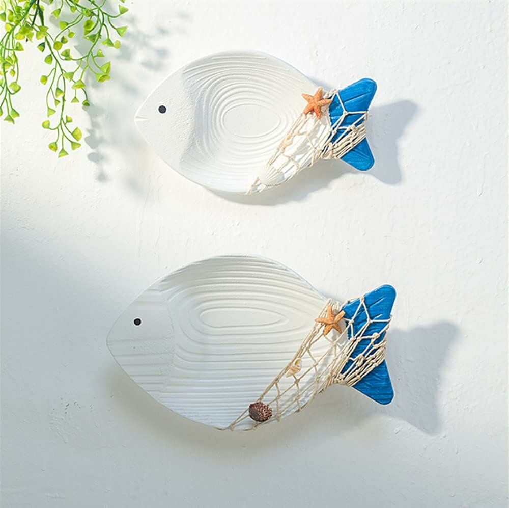 2 предмета деревянного настенного декора в виде рыбы на морском пляже, деревянное подвесное художественное украшение вдоль стены, мебель для дома, декор в океане-бежевый