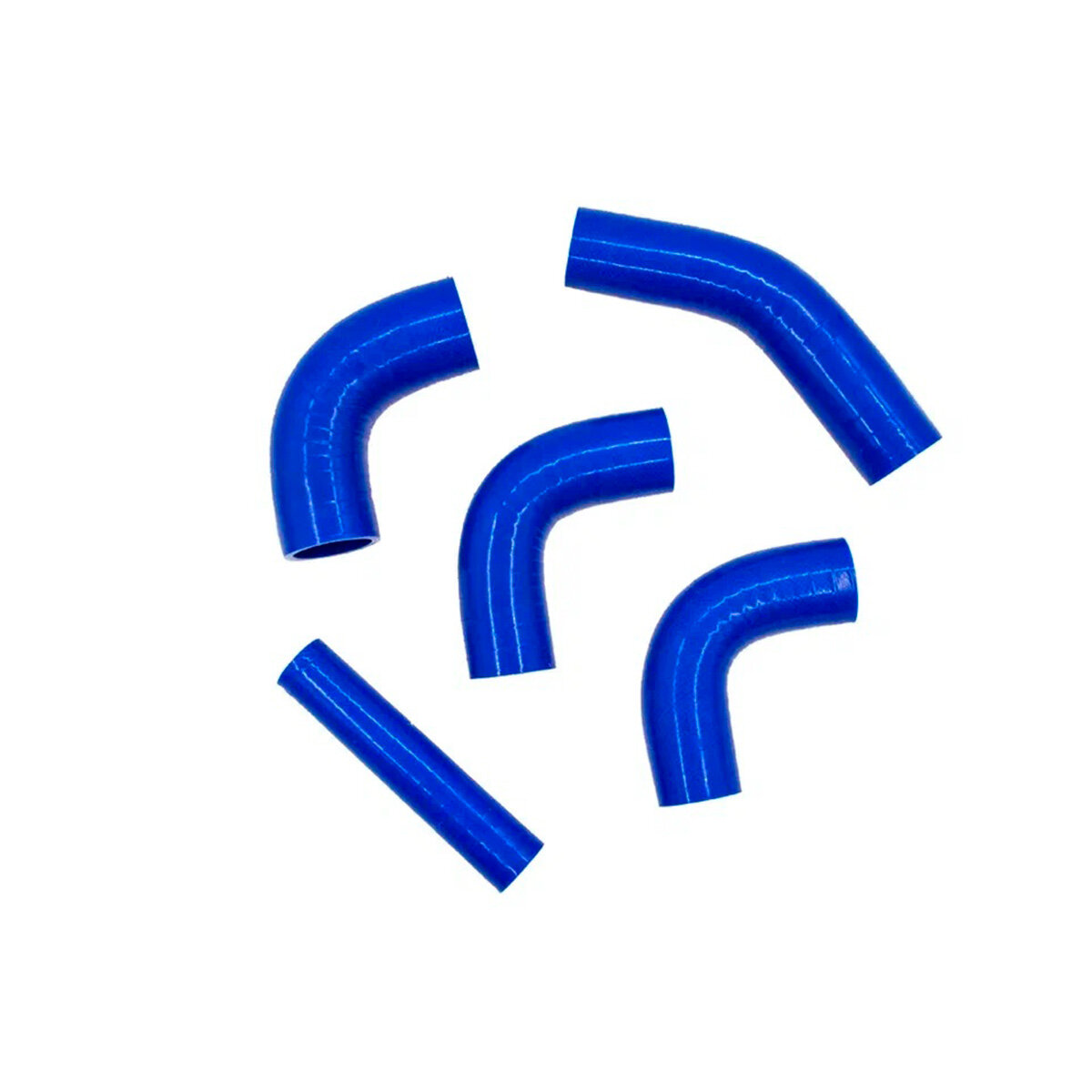 Патрубки радиатора для а/м Газель 3302 дв.405 Евро-3 (к-т 5шт) силикон (синий)