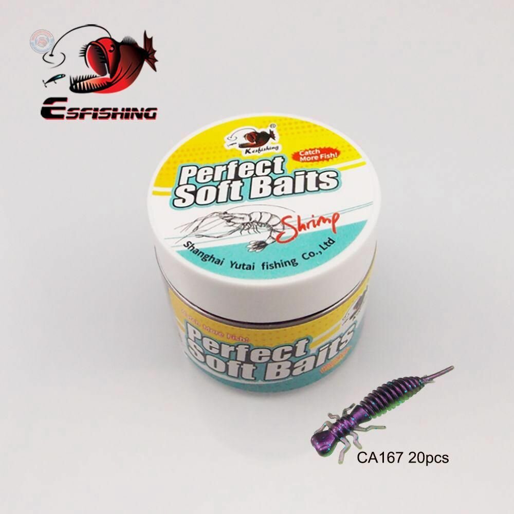 Мягкая приманка для рыбалки 50 мм 20 шт личинка червя для ловли окуня на льду, съедобная наживка с запахом