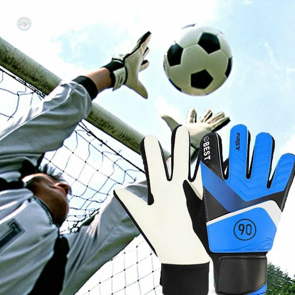 Детские футбольные перчатки для вратаря из латекса и ПУ, зеленые, размеры 5-7, дышащие и водонепроницаемые