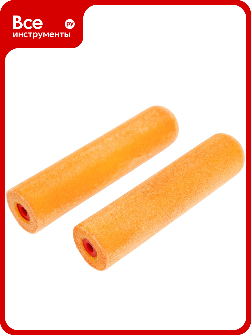 Набор мини-валиков VIRTUS мольтопрен флок, 2 шт, 160 мм 002113160s, для покрытия деревянной поверхности красками
