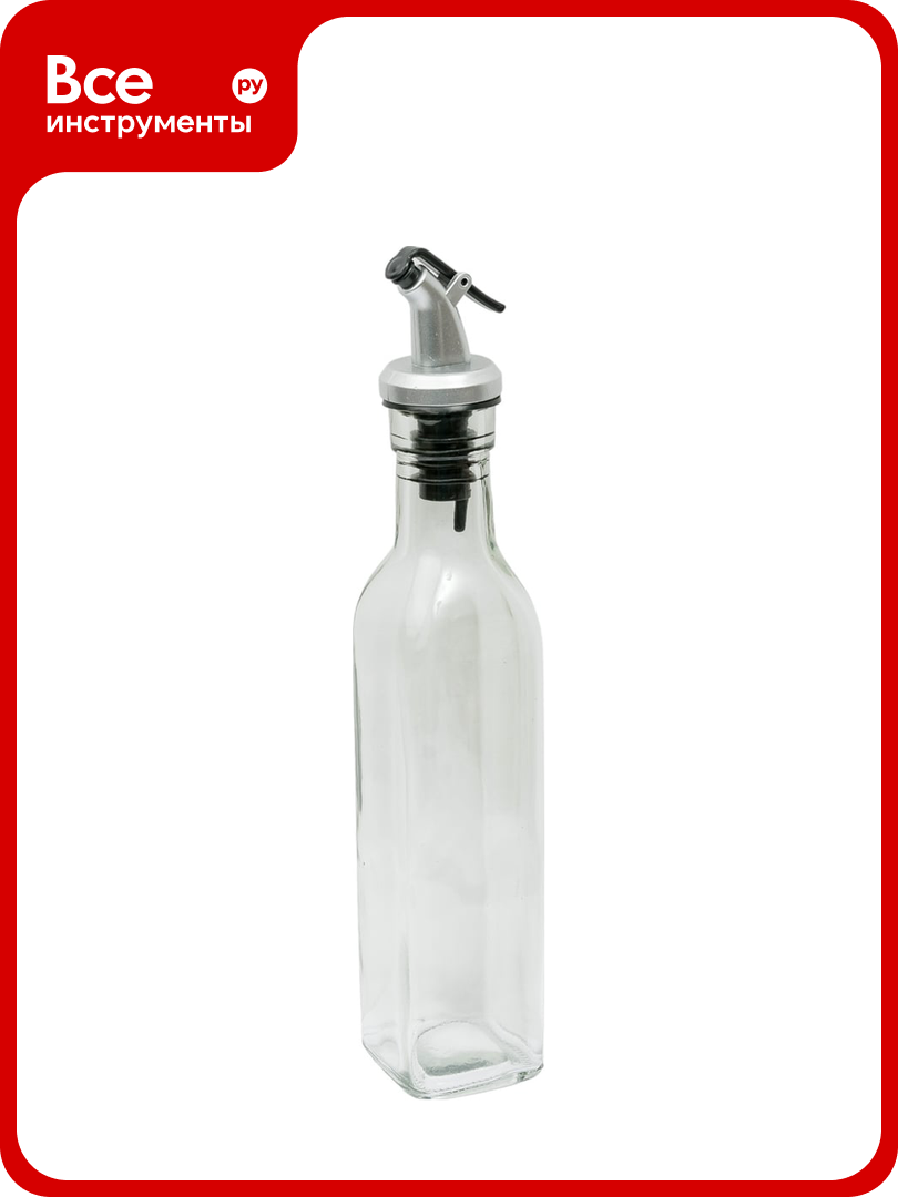 Бутылка для масла/уксуса Mallony 280 мл, стеклянная, с дозатором 103805, для хранения жидкостей