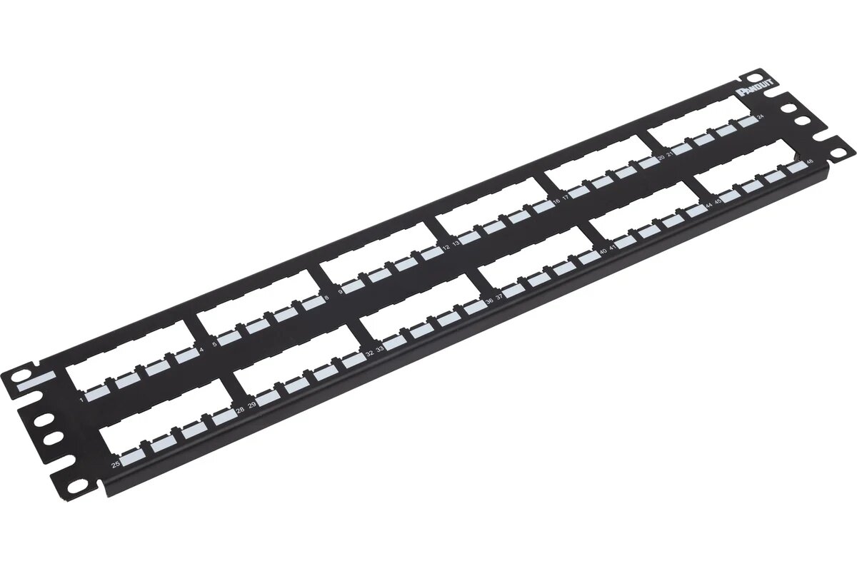 PANDUIT патч-панель CP48BLY модульная цельнометаллическая Mini-Com 19 48 портов 2U