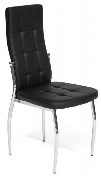 Стул обеденный TETCHAIR ELFO ( mod.35 ), экокожа , 45х53х100х47см, хром/черный (4 шт/уп)