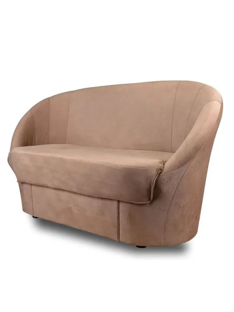 Диван прямой алекс 140х72х85 см, нераскладной, бежевый велюр