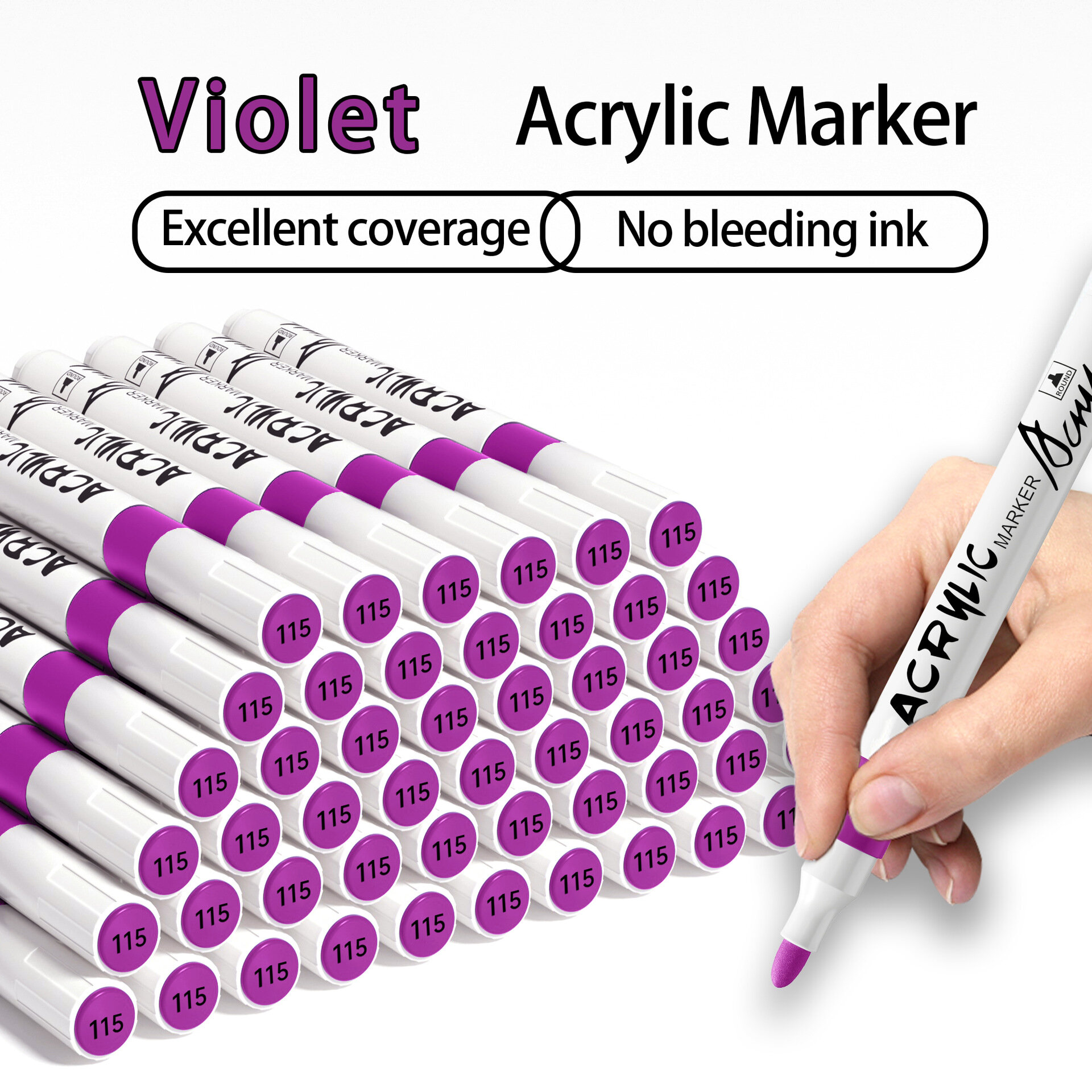 Акриловый маркер 1A1553-115, 50 шт, для граффити, для детей