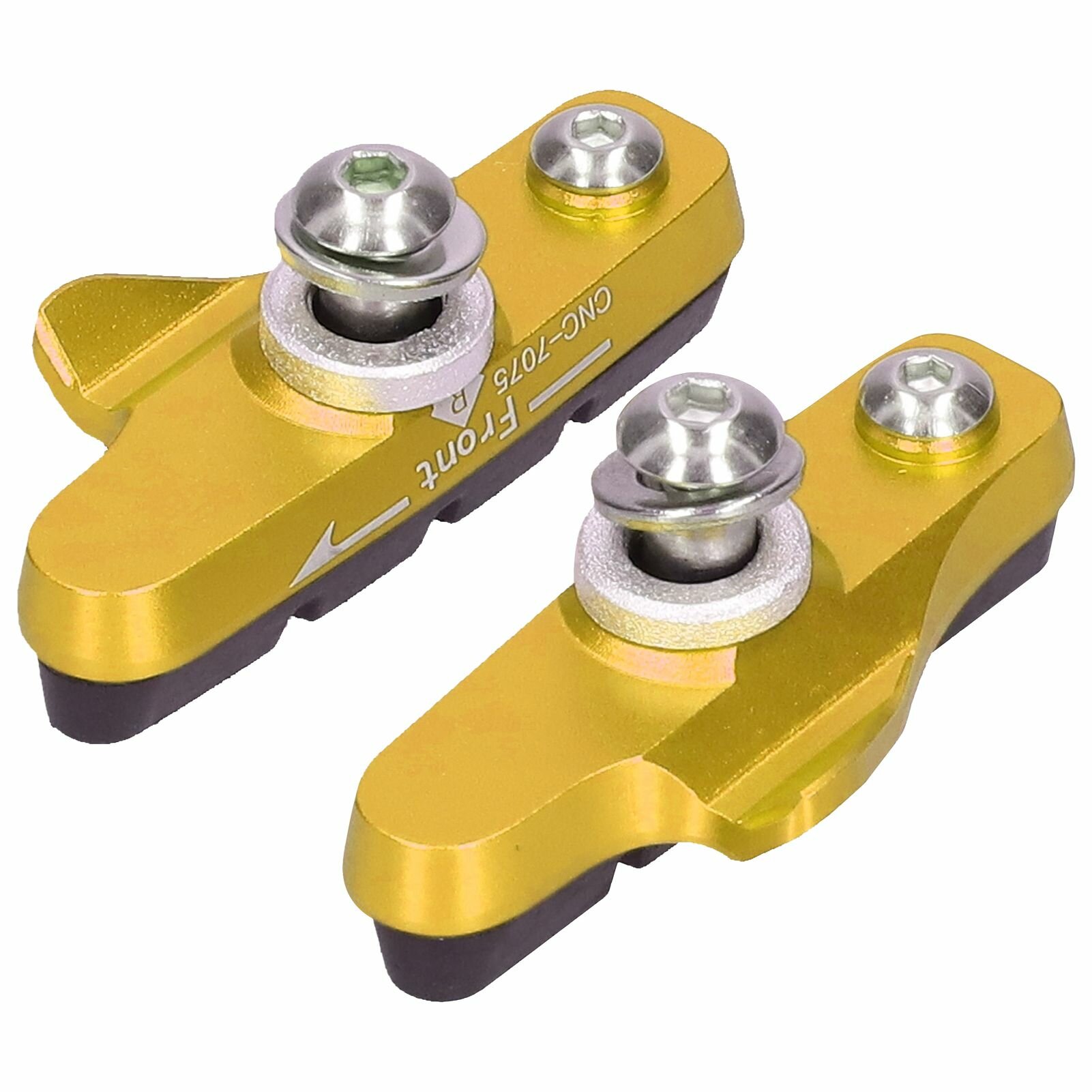 Тормозные колодки для шоссейного велосипеда ZTTO, бесшумные, без скольжения, резиновые колодки, сменные, золотистые, прочные, велосипедные аксессуары