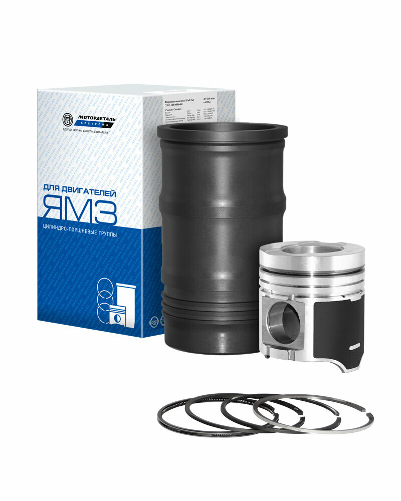 7511-1004005-50 Гильза с поршнем ЯМЗ-7511, 236НЕ2 (гильза, поршень, упл/к, п/к) (общ. ГБЦ) (блок 658-31, 656-31) оригинальная запчасть ЯМЗ (автодизель)