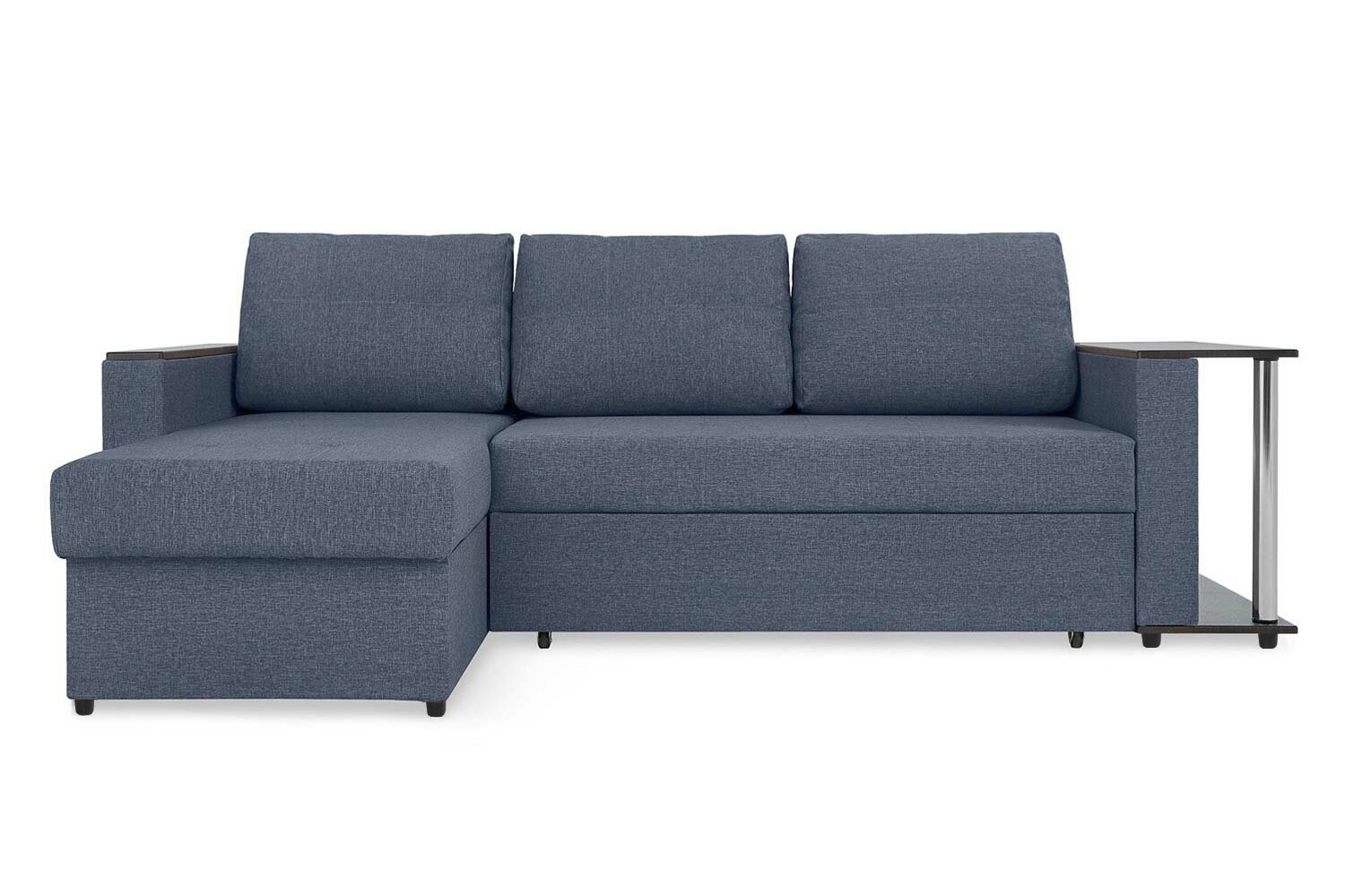 Угловой диван-кровать Hoff Атланта, 241х90,5х155 см, универсальный угол, синий