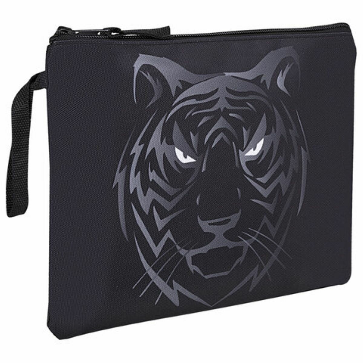 Папка текстильная А5 на молнии BRAUBERG с 1 отделением Tiger