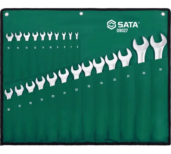 Набор комбинированных ключей 23шт SATA 09027