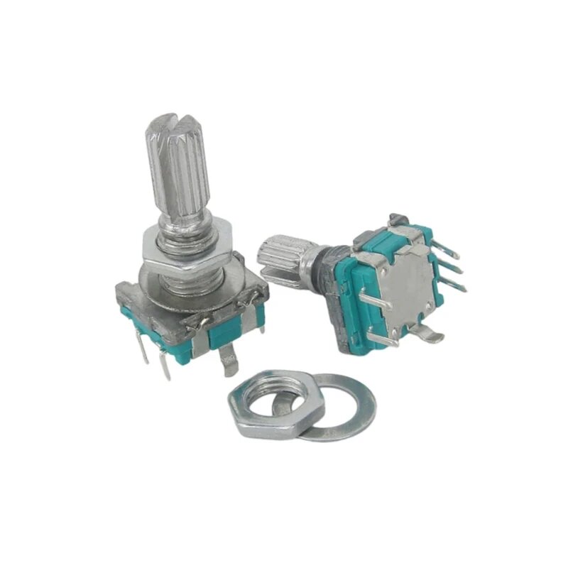 1-10 шт, 20-позиционный поворотный энкодер на 360 градусов EC11 с кнопкой, 1PCS, 20MM Plum handle