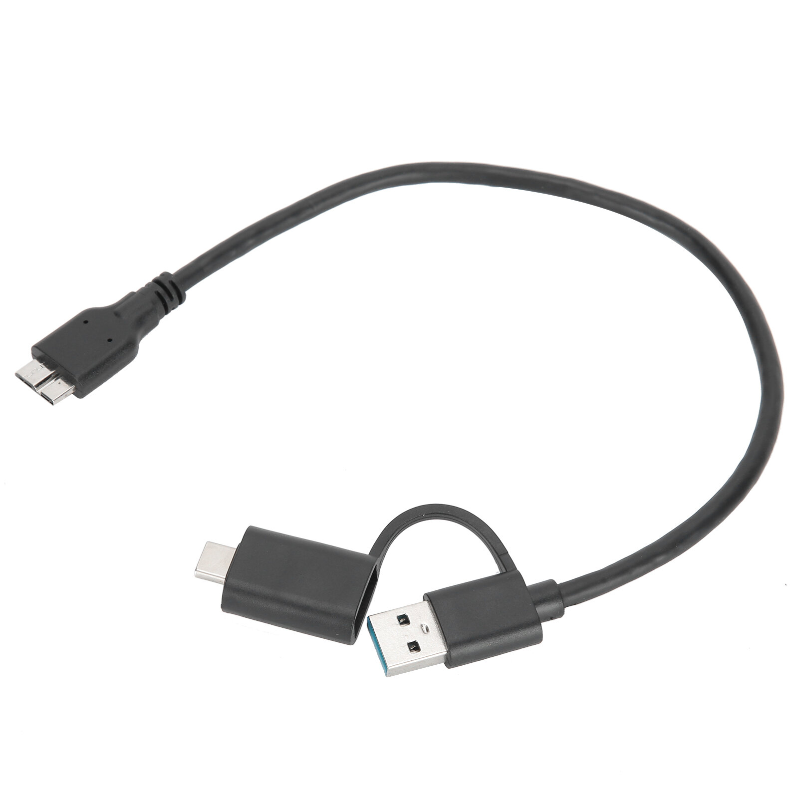 Кабель для передачи данных USB-C (TYPEC) USB3.0 — MicroUSB3.0 2-в-1 для жестких дисков, ПВХ-кабель
