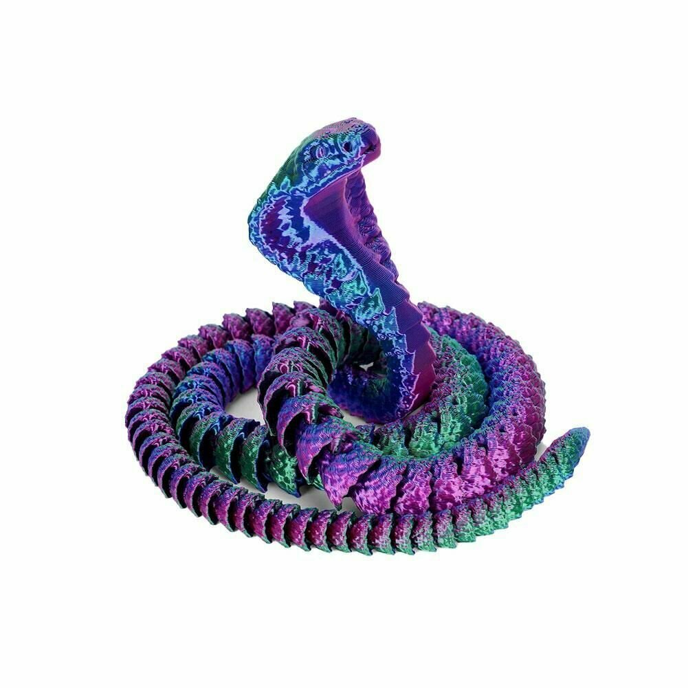 Королевская кобра 3d подвижный,3д игрушка подвижная, подарок для мальчиков и девочек