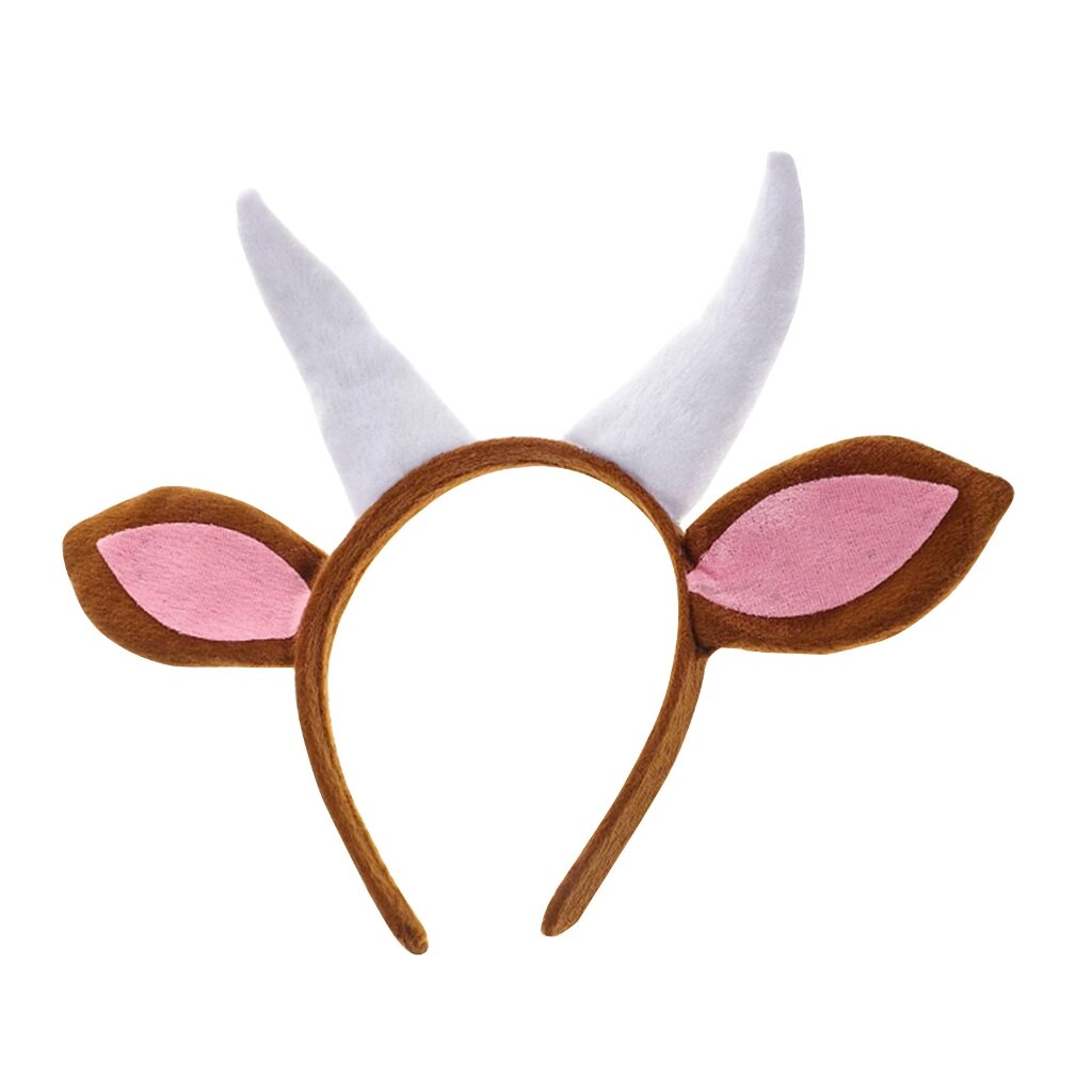 Furry Horn Headband Horn Animal Lamb Ears Cartoon Hairband for Stage Costume Hair Accessories