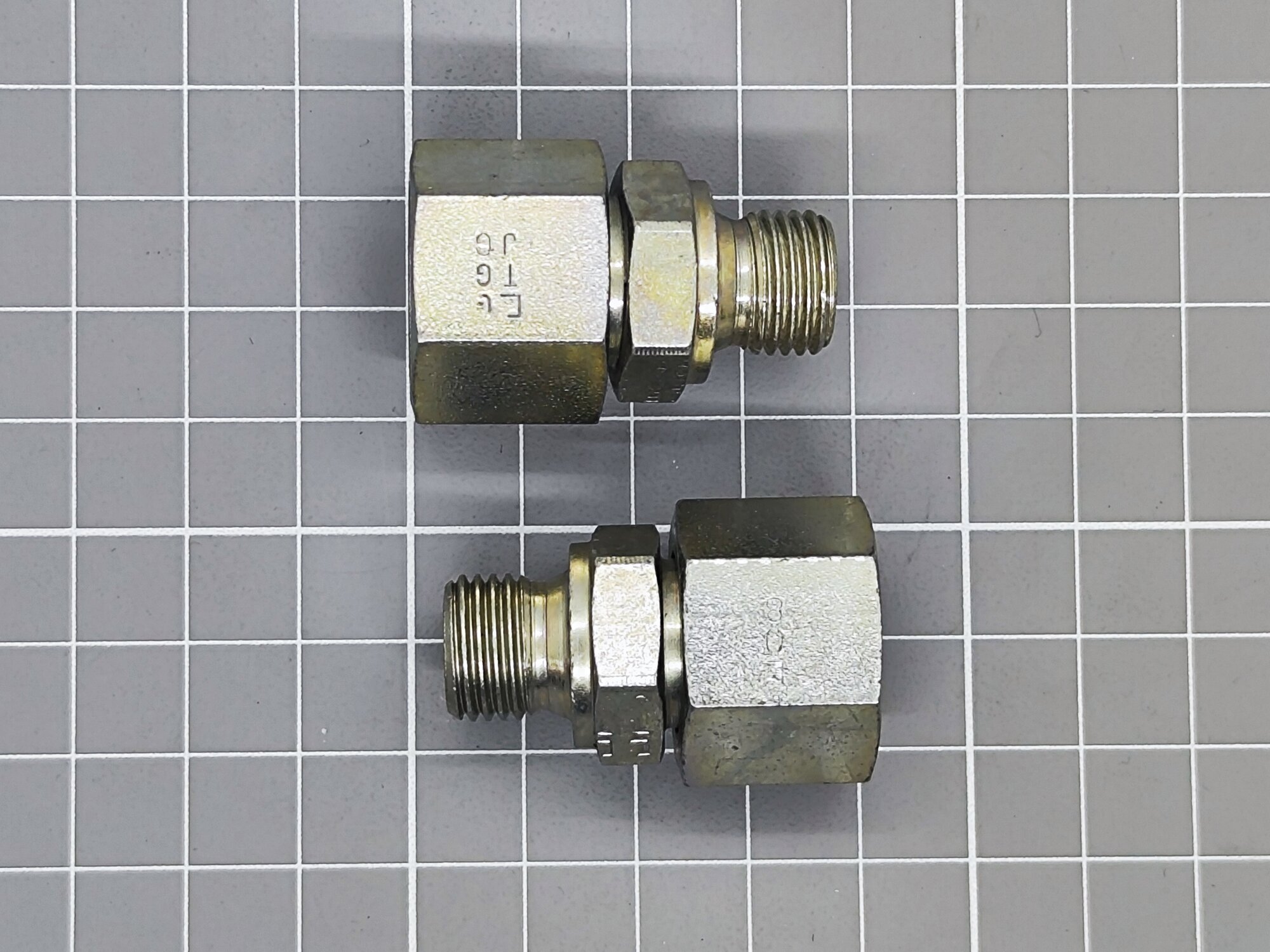 Адаптер BSP 1/4" - BSP 3/8" (ш-г) переходной прямой для РВД и гидравлических систем (2 шт)