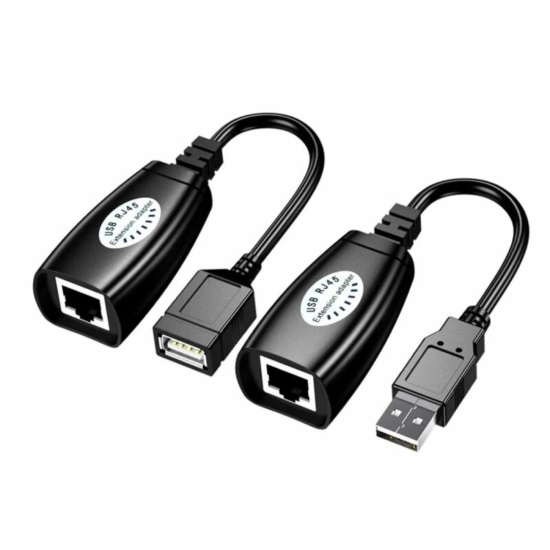 Удлинитель USB через Cat6 USB RJ45 через кабель Cat5/Cat5e/Cat6/Cat7, удлинительный кабель-адаптер — до длины