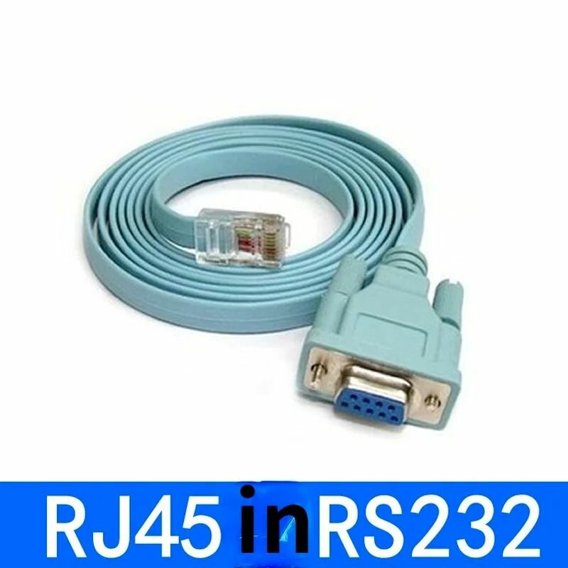 Для консольного кабеля Cisco RJ45 Cat5 Ethernet - RS232 DB9 COM-порт, последовательный сетевой адаптер, кабель, гнездо, маршрутизаторы, синий