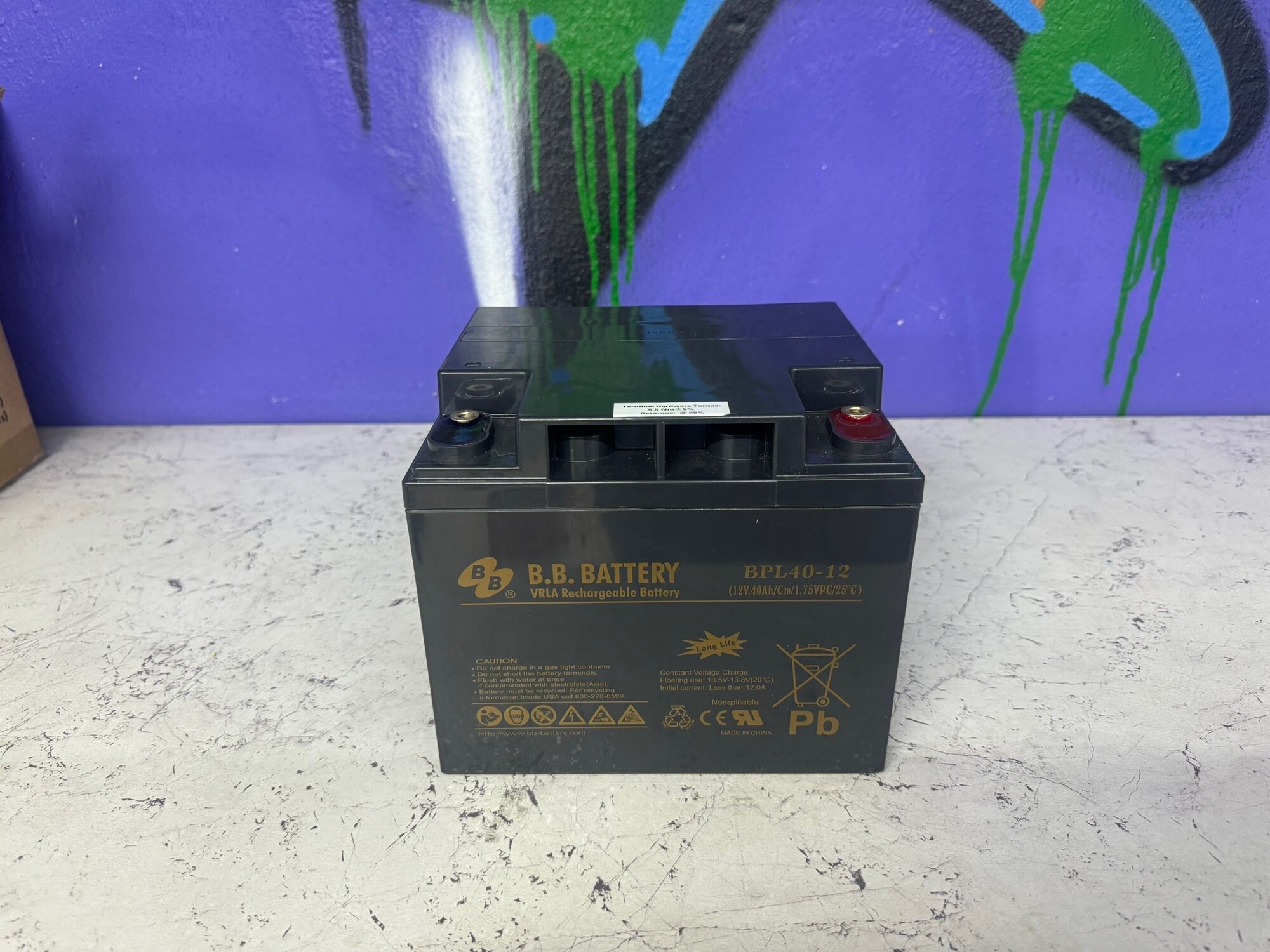 Аккумуляторная батарея AGM B.B.Battery BPL 40-12, 40 А/ч, 12 В, черная, агм тяговый , глубокого разряда, на ИБП , котел